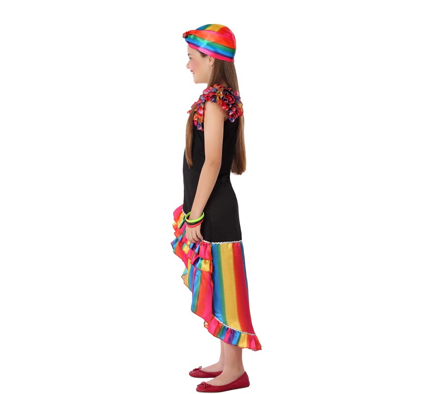 Disfraz de Rumbera multicolor para niña