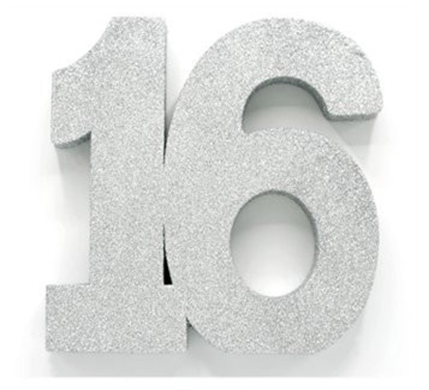 Décoration de Table Numéro 16 Couleur Argent
