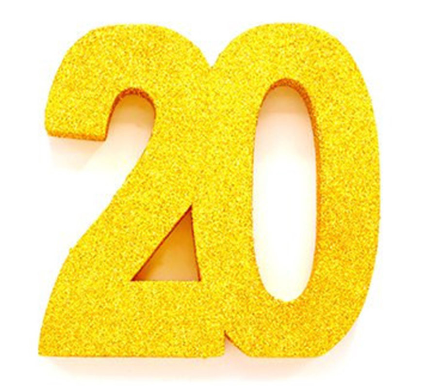 Tischdekoration Nummer 20 Farbe Gold