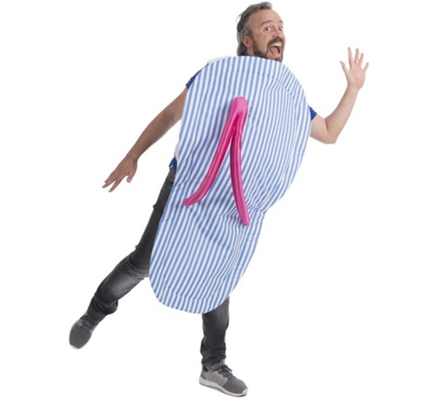 Déguisement tongs bleu adulte