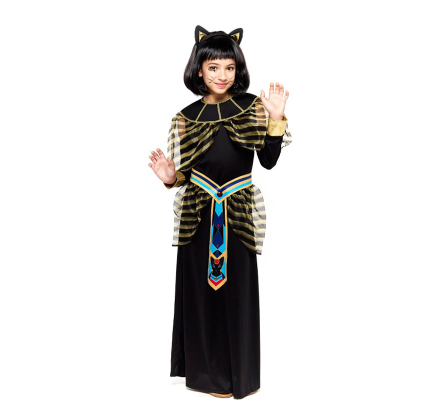 Disfraz de Diosa Bastet Egipcia para niña