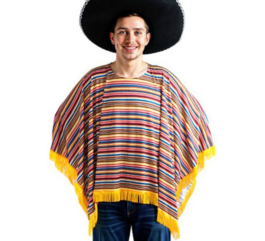 Disfraz o Poncho Mexicano para adultos