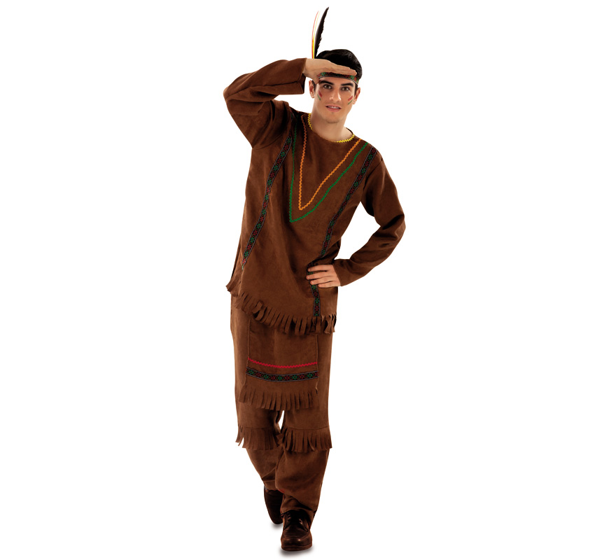 Disfraz de Indio con Pantalón para Hombre talla M-L