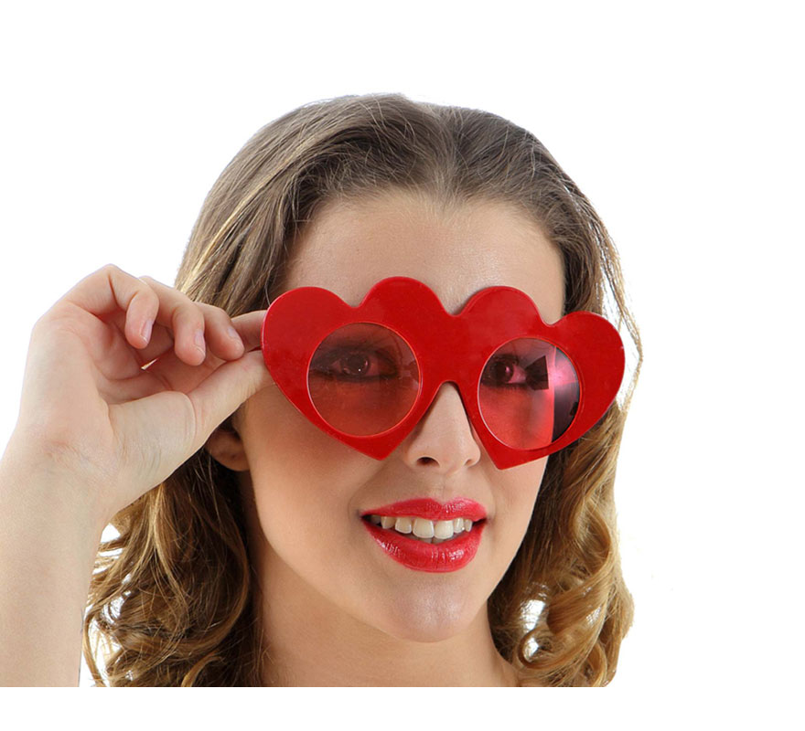 Gafas de Corazón rojo