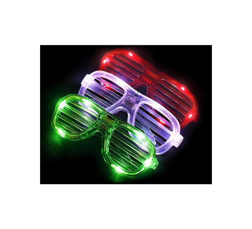 Shutter-Brille mit LED-Licht in verschiedenen Farben