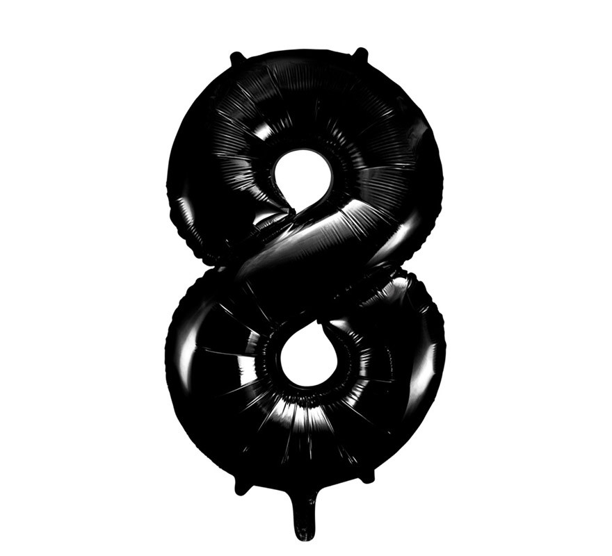 Ballon Aluminium Chiffre 8 Couleur Noir 86 cm