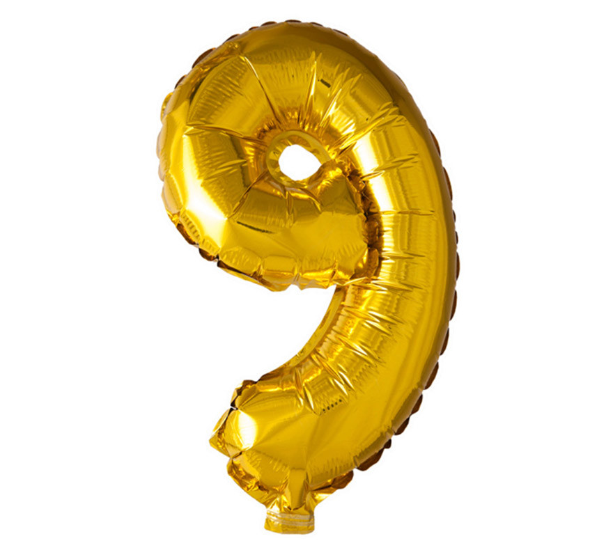 Palloncino Foil Numero 9 Colore Oro di 101 cm