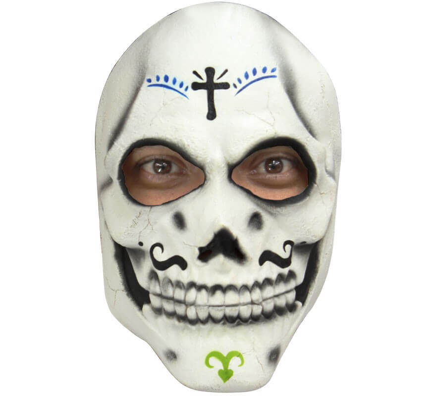 Dia de Catrin da máscara inoperante com cruz