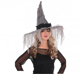 Gorro y Velo de Viuda Negro