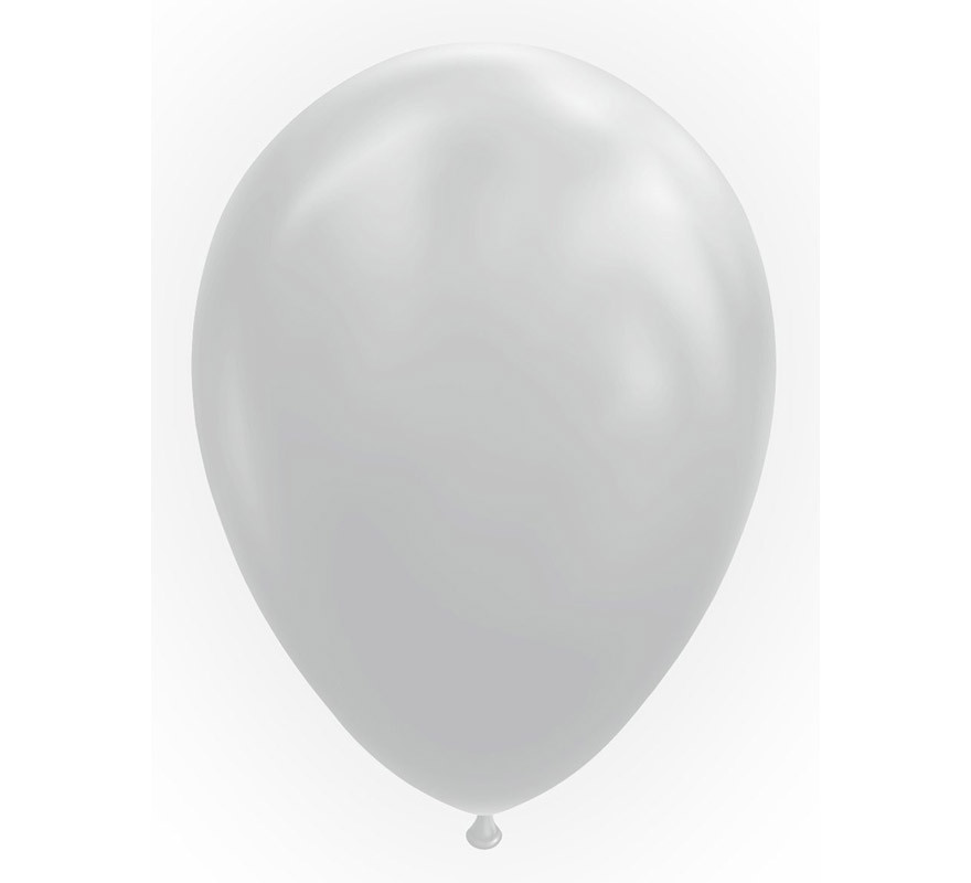 Pack de 10 Globos Color Gris de 30 cm