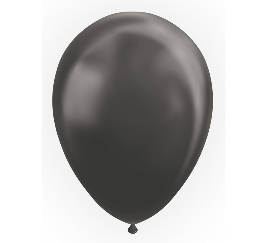 Pack de 50 Globos Metalizados Color Negro de 30 cm