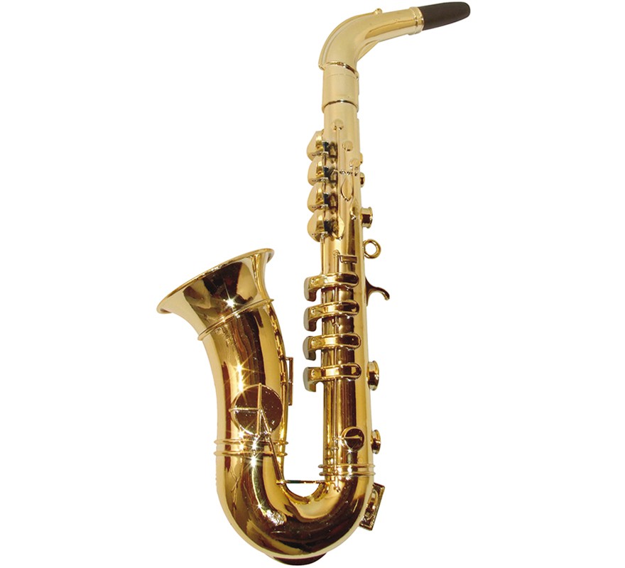 Saxofón de imitación 8 notas en color oro de 41 cm